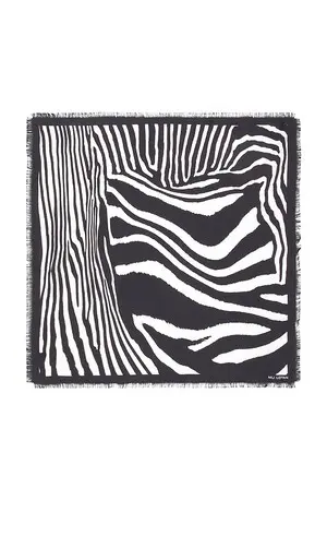 NILI LOTAN Zebra Twill Scarf - Brown