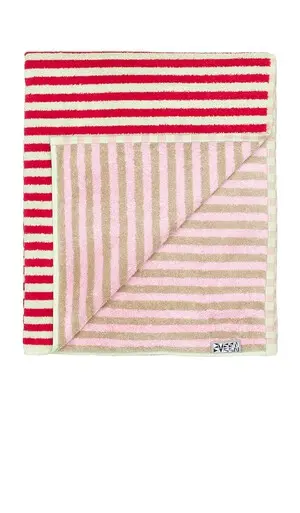 DUSEN DUSEN Ladybug Stripe Bath Towel - Beauty: Multi