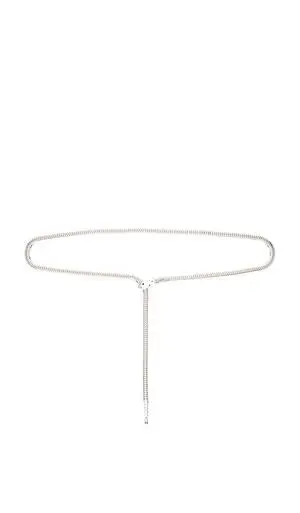 Ettika Wrap & Clip Dual-wear Waist And Necklace Chain - Metallic Silver