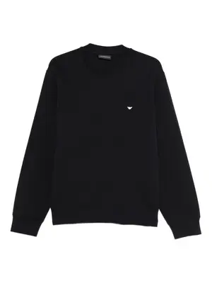 Emporio Armani Cotton Crewneck Sweatshirt - Blue