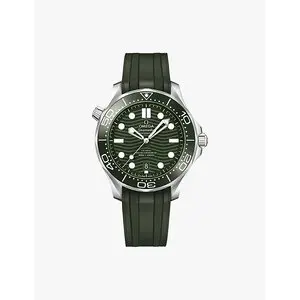 Omega 210.32.42.20.10.001 Seamaster Diver 300m Steel And Rubber Self-winding Watch - Black