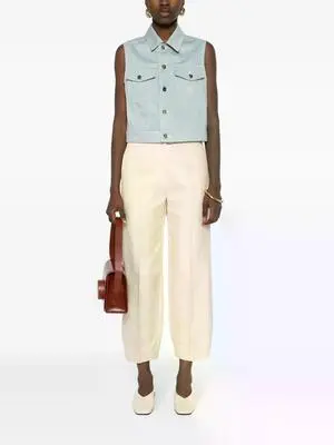 Fendi Ff-motif Denim Gilet