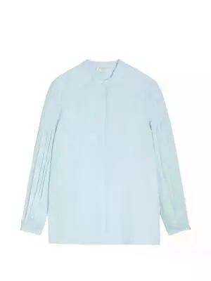 Gabriela Hearst Laetitia Pleated Long-sleeve Shirt
