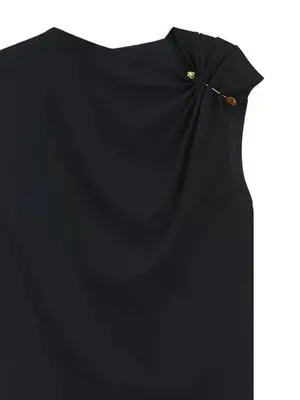 BOSS Sleeveless Blouse With Draped Detail