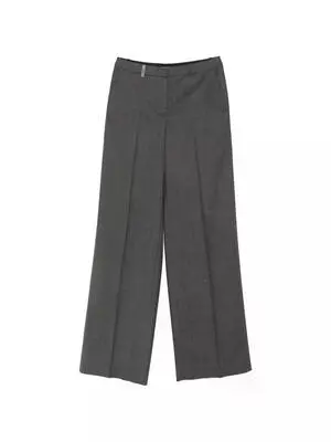 Peserico Pressed-crease Wool Trousers - Grey