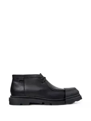 Camper Junction Leather Ankle Boots - Black