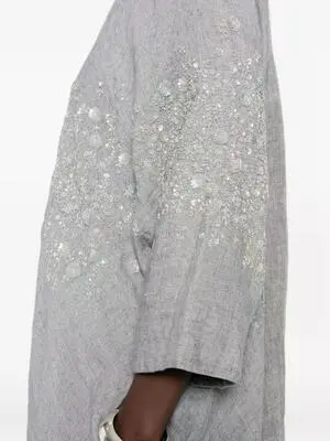 AODRESS Sequin-embellished Embroidered Coat