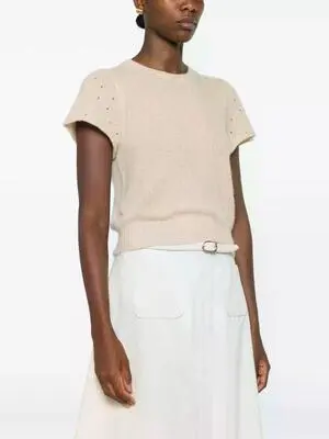 Dorothee Schumacher Perforated Detail Short-sleeve Knit Top