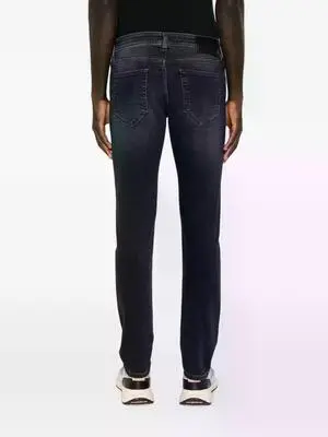 PT TORINO Faded-effect Slim-fit Jeans - Grey