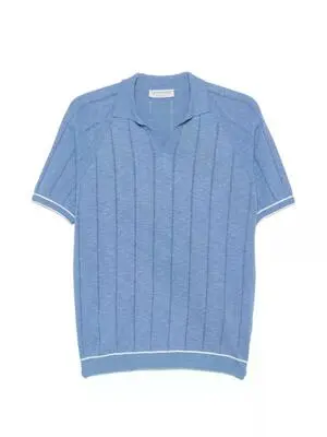 JEORDIE'S Vertical-stripe Short-sleeve T-shirt - Blue