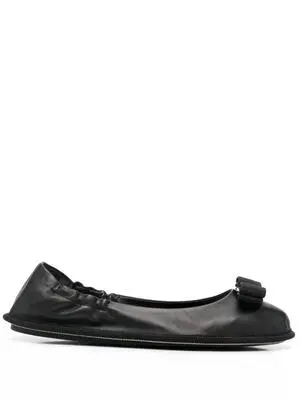 FERRAGAMO Varina Leather Ballet Flats
