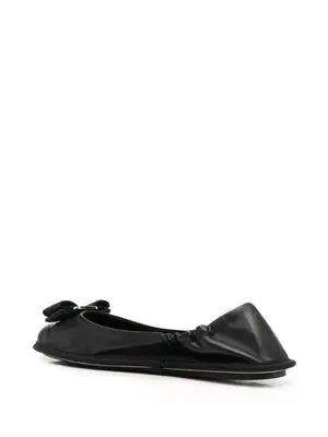 FERRAGAMO Varina Leather Ballet Flats