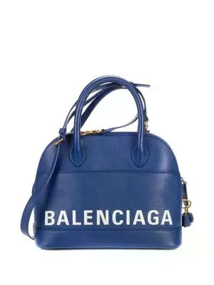 Balenciaga Ville Logo-detail Tote Bag - Blue