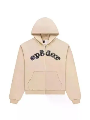 SP5DER Mixed Stone Og V2 Rhinestone-embellished Logo-print Hoodie