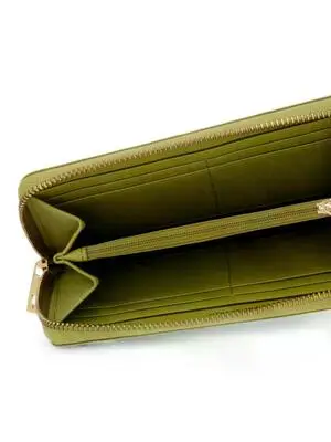 TRUSSARDI Cameo Logo-plaque Pebbled-texture Wallet