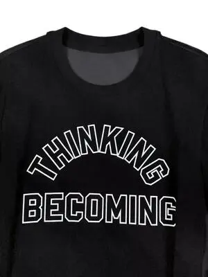 Sacai Graphic-print Sheer-panel T-shirt