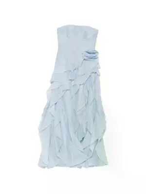 Aje Ruffled Strapless Dress