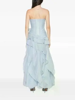 Aje Ruffled Strapless Dress
