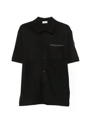 Moncler Logo-patch Chest-pocket Shirt - Black
