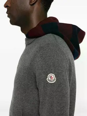 Moncler Hooded Zip-up Sweater