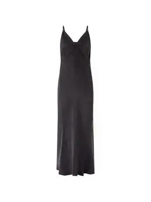 Pinko V-neck Slip Maxi Dress - Grey