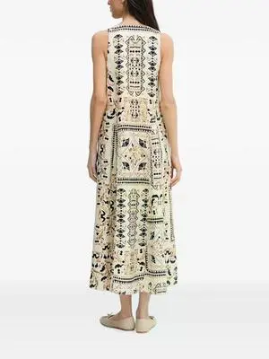 Joseph Ribkoff Geometric-print V-neck Midi Dress