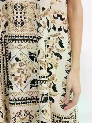 Joseph Ribkoff Geometric-print V-neck Midi Dress