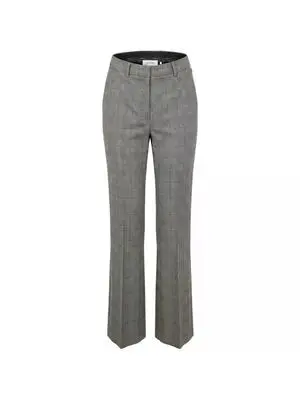 Sportmax Check-pattern Wool Trousers