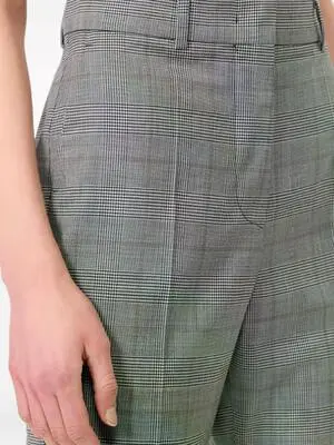 Sportmax Check-pattern Wool Trousers