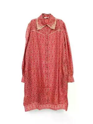Fendi 2010s Monogram-print Shirt Dress - Red