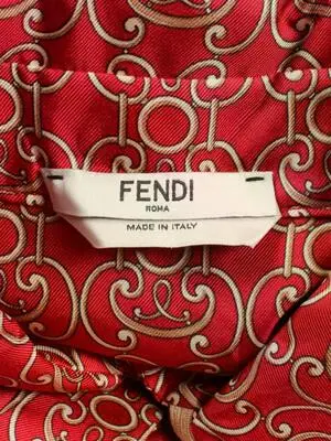 Fendi 2010s Monogram-print Shirt Dress