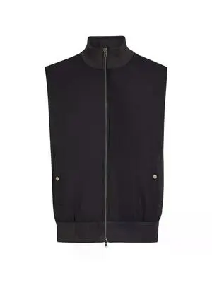 Herno Ribbed-trim Zip-up Gilet