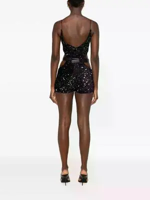 VESTIAIRE D'UN OISEAU LIBRE Starlight Sequin-embellished Cut-out Playsuit