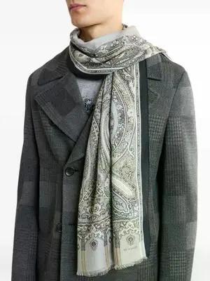 Etro Paisley-print Chevron Scarf