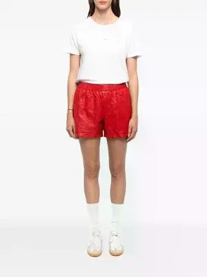 Zadig&Voltaire Pax Crinkled-leather Shorts