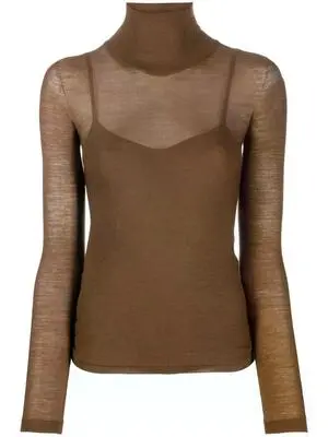 Max Mara Semi-sheer High-neck Jumper