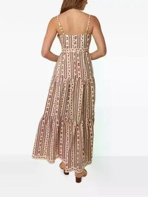 PALM. NOOSA Celine Floral Print Tiered Maxi Dress