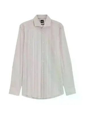 BOSS Striped Long-sleeve Shirt - White