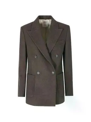 Eleventy Double-breasted Peak-lapels Blazer - Brown