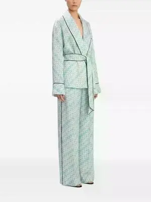 Victoria Beckham Cecilia Portofino-print Trousers