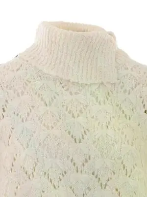 Fabiana Filippi Knitted Sleeveless High Neck Poncho