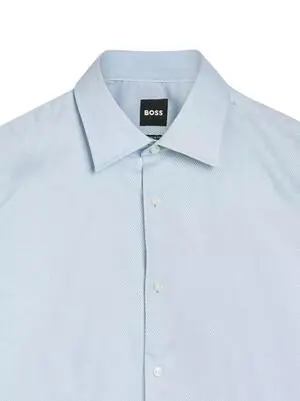 BOSS Micro-patterned Shirt - Blue