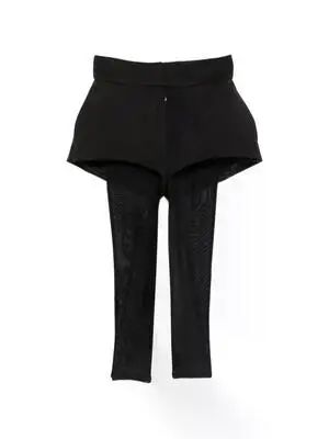 VESTIAIRE D'UN OISEAU LIBRE High-rise Structured Shorts - Black