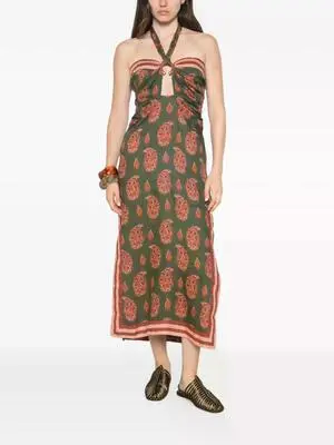 Johanna Ortiz Paisley-print Cutout Dress