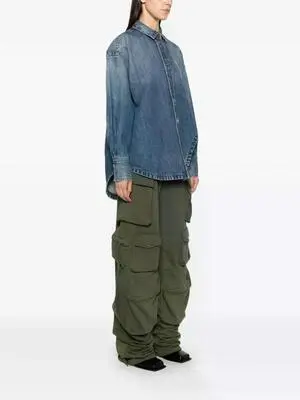 Attico Asymmetric Hem Denim Shirt