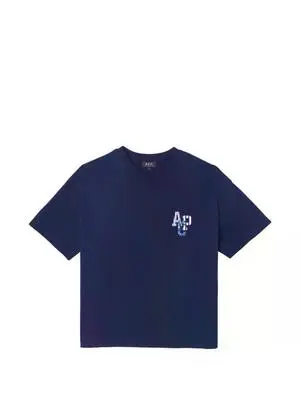 A.p.c. Logo-print T-shirt - Blue