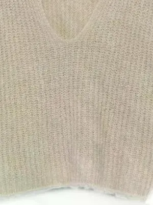 ALYSI Ribbed-knit V-neck Sweater Vest