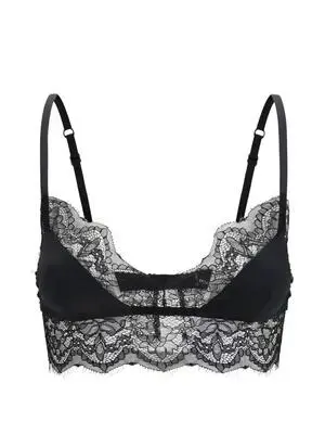 Dolce & Gabbana Lace-trim Satin Bralette - Black