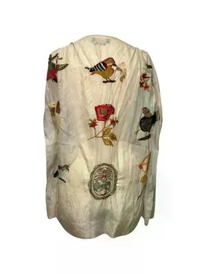 ISABEL MARANT VINTAGE Embroidered Boat-neck Blouse
