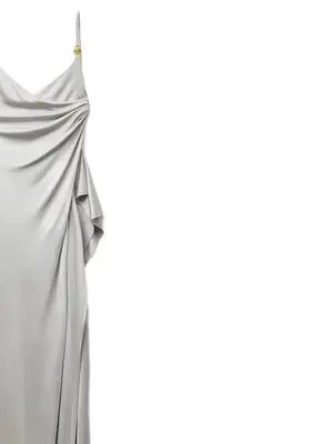 Versace Medusa Plaque Draped Gown